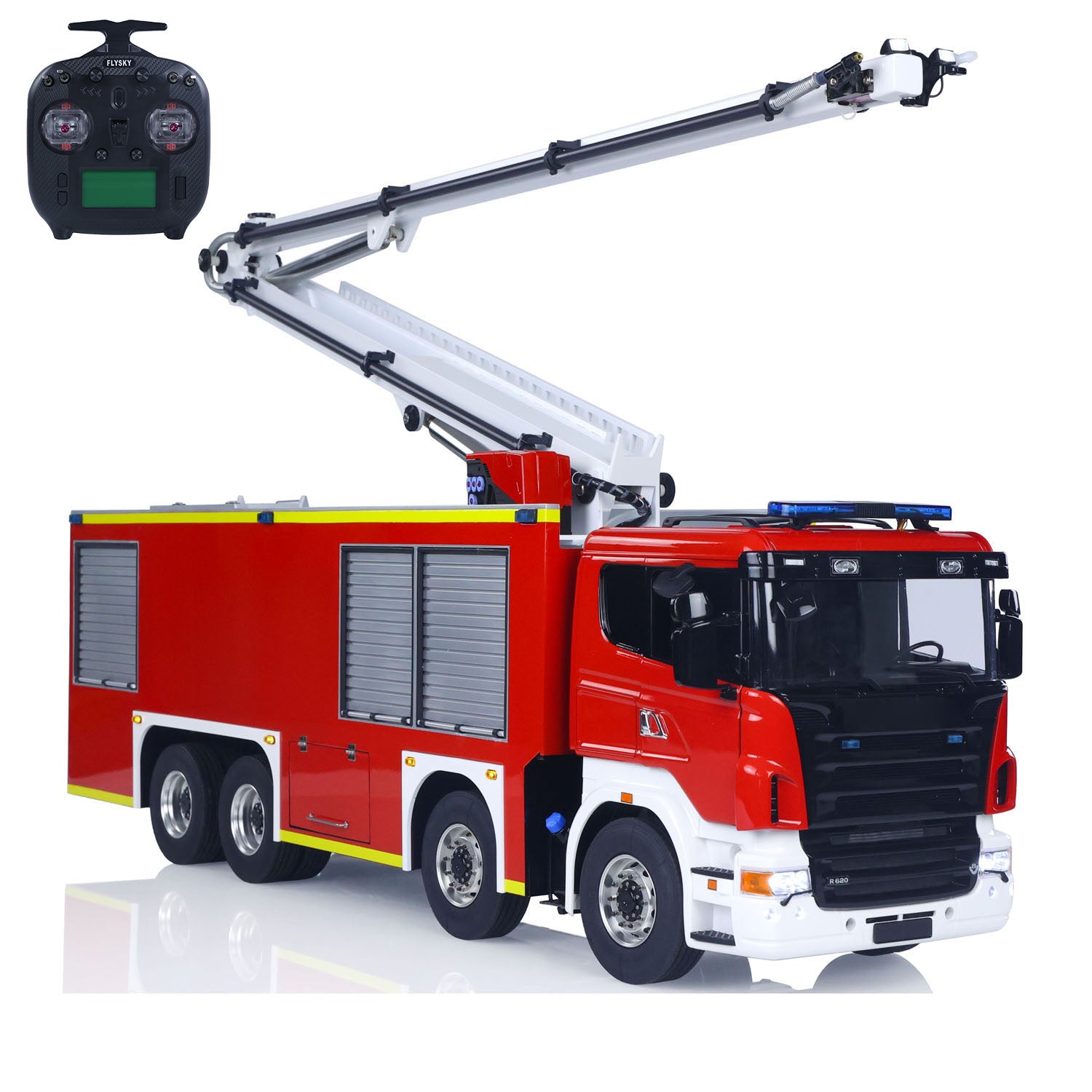 SC 8x4 1/14 Metal Chassis RC Snozzle High-reach Extendable Turret Fire ...